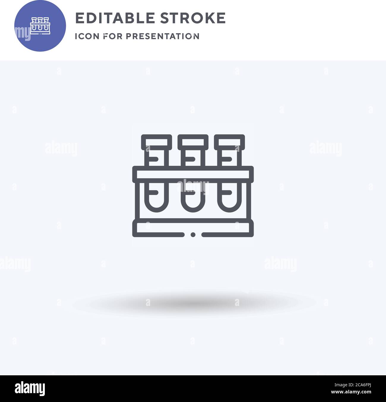 Test Tubes icon vector, filled flat sign, solid pictogram isolated on ...