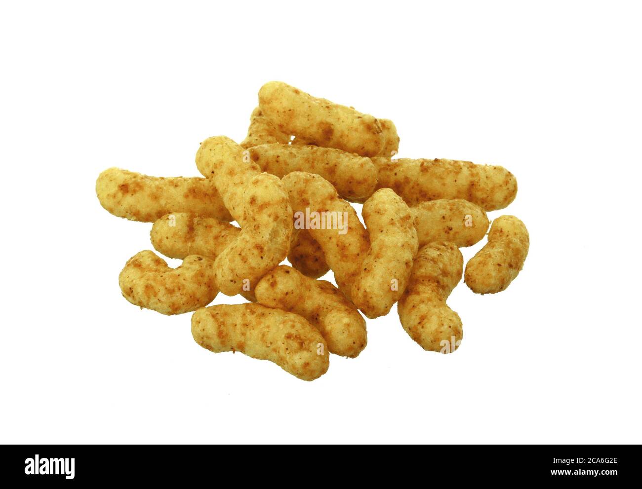 Crispy Peanut Puffs isolated on white background Stock Photo - Alamy