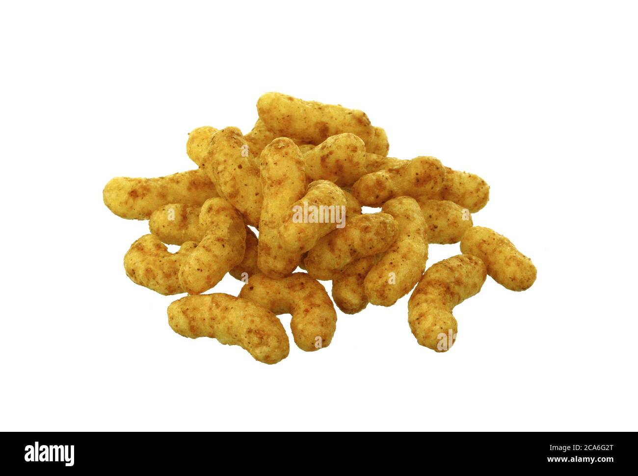 Crispy Peanut Puffs isolated on white background Stock Photo - Alamy