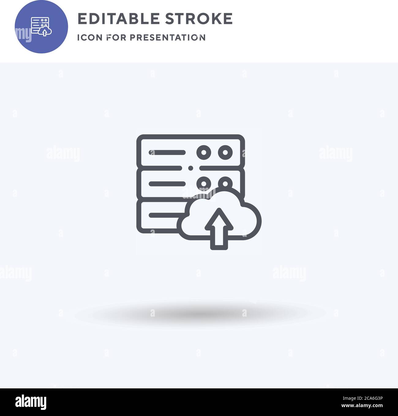 Server icon vector, filled flat sign, solid pictogram isolated on white ...