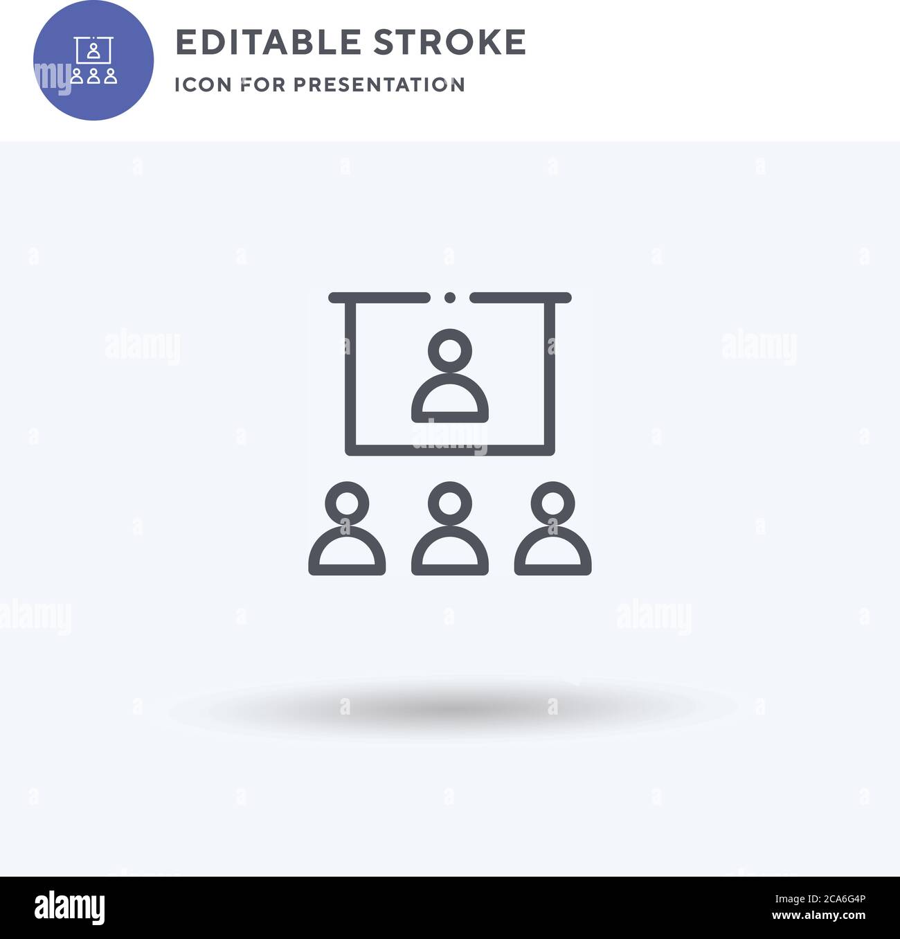 Online Conference icon vector, filled flat sign, solid pictogram ...