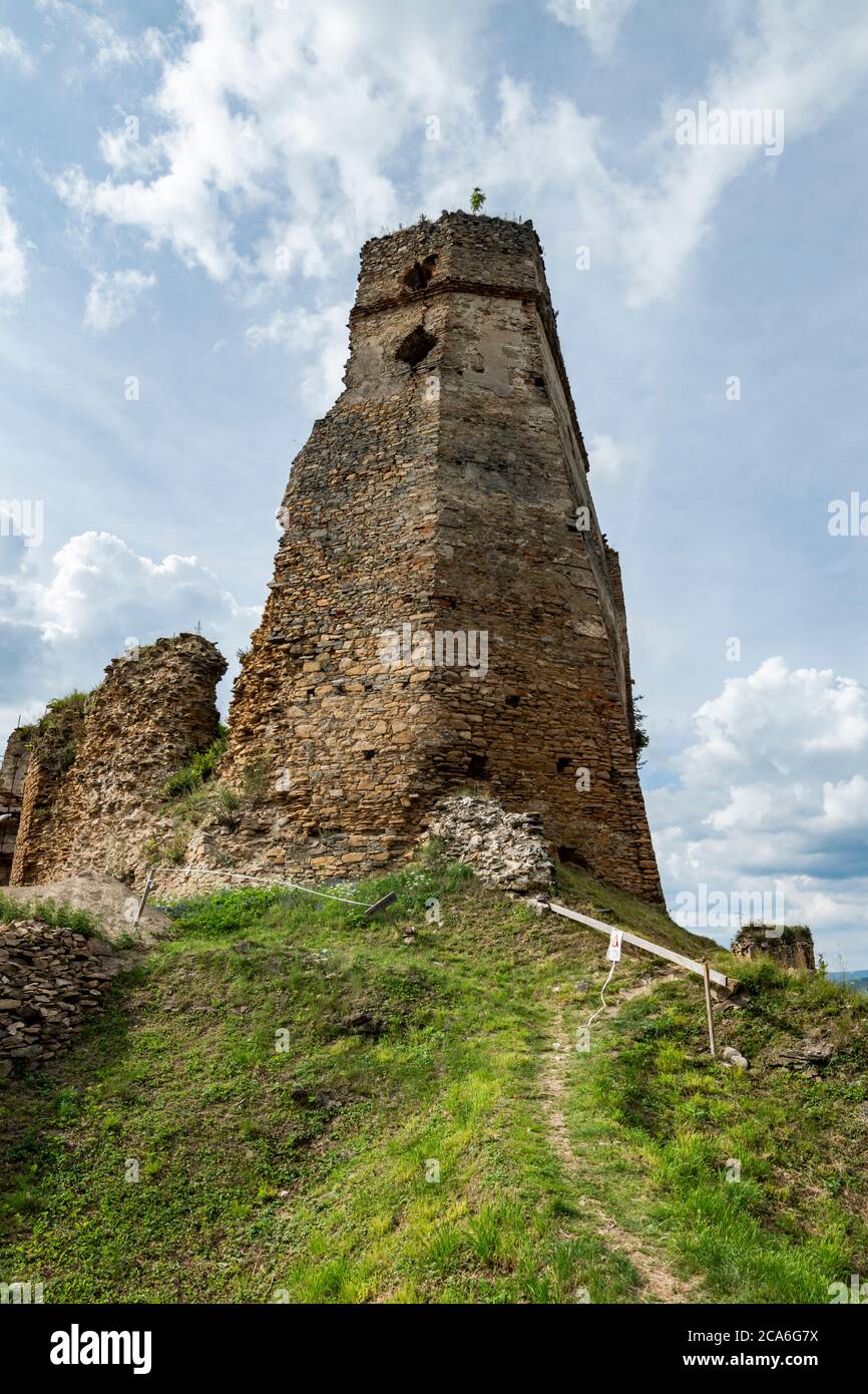 Ruins of the medieval Zborov (Makovica) Castle. Eastern Slovakia ...