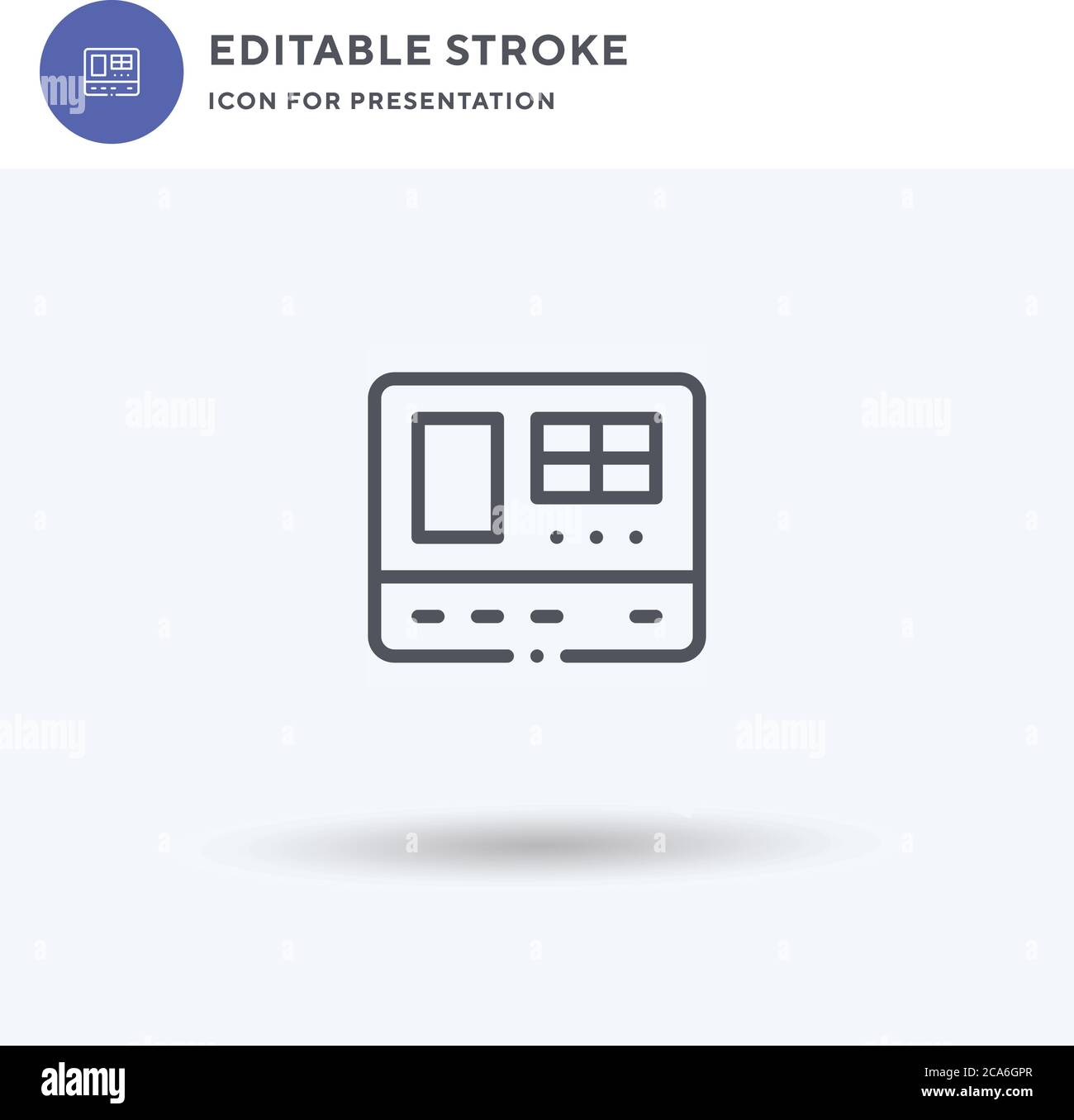 Control Panel icon vector, filled flat sign, solid pictogram isolated ...