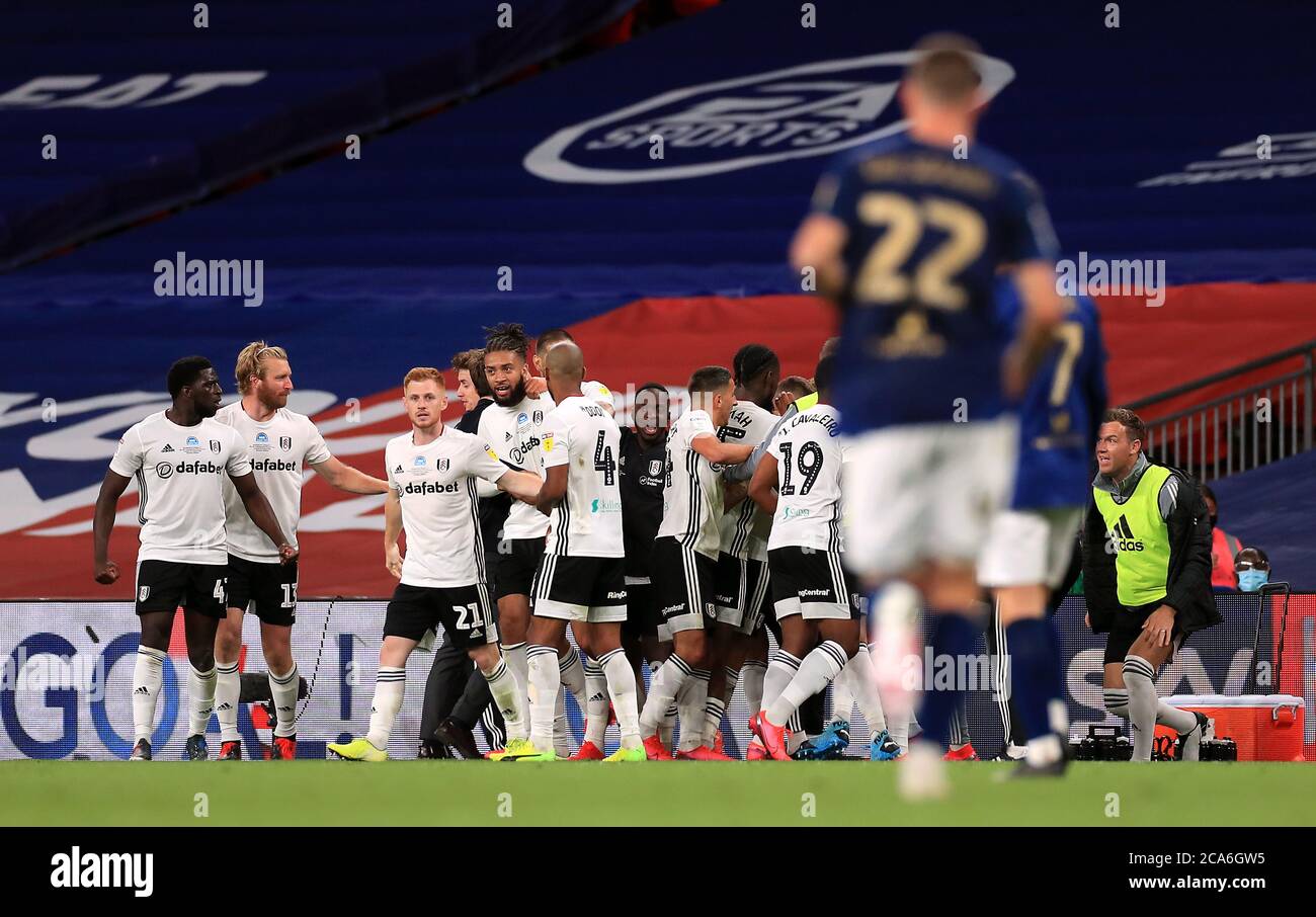 Fulham’s Joe Bryan celebrates scoring his side's first goal of the game ...