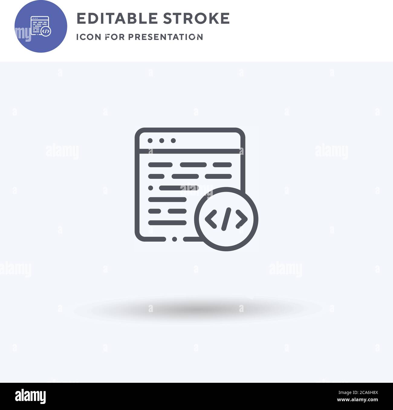 Code icon vector, filled flat sign, solid pictogram isolated on white ...