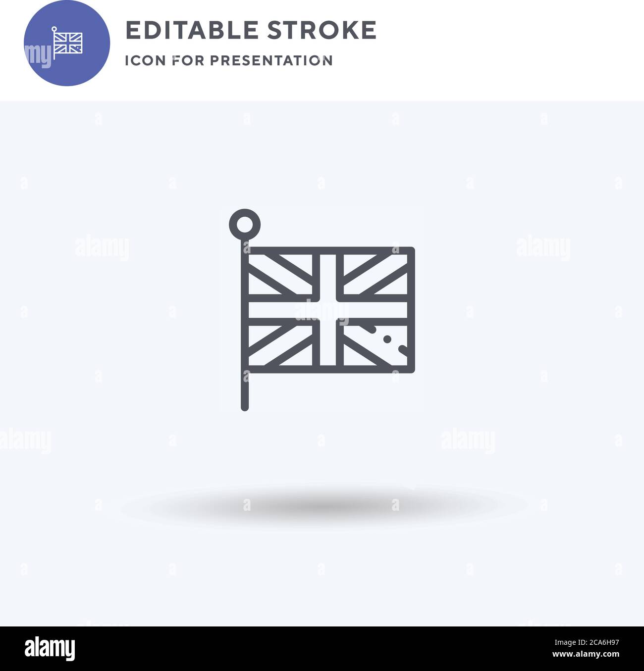 Union Jack icon vector, filled flat sign, solid pictogram isolated on ...