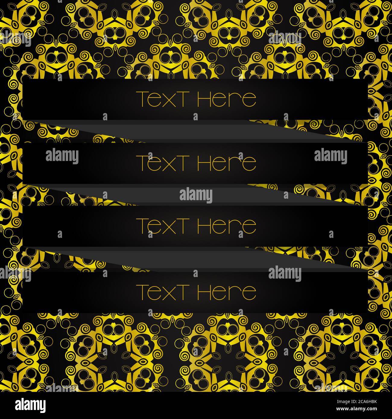 Golden background with four areas for text Stock Vector Image & Art - Alamy