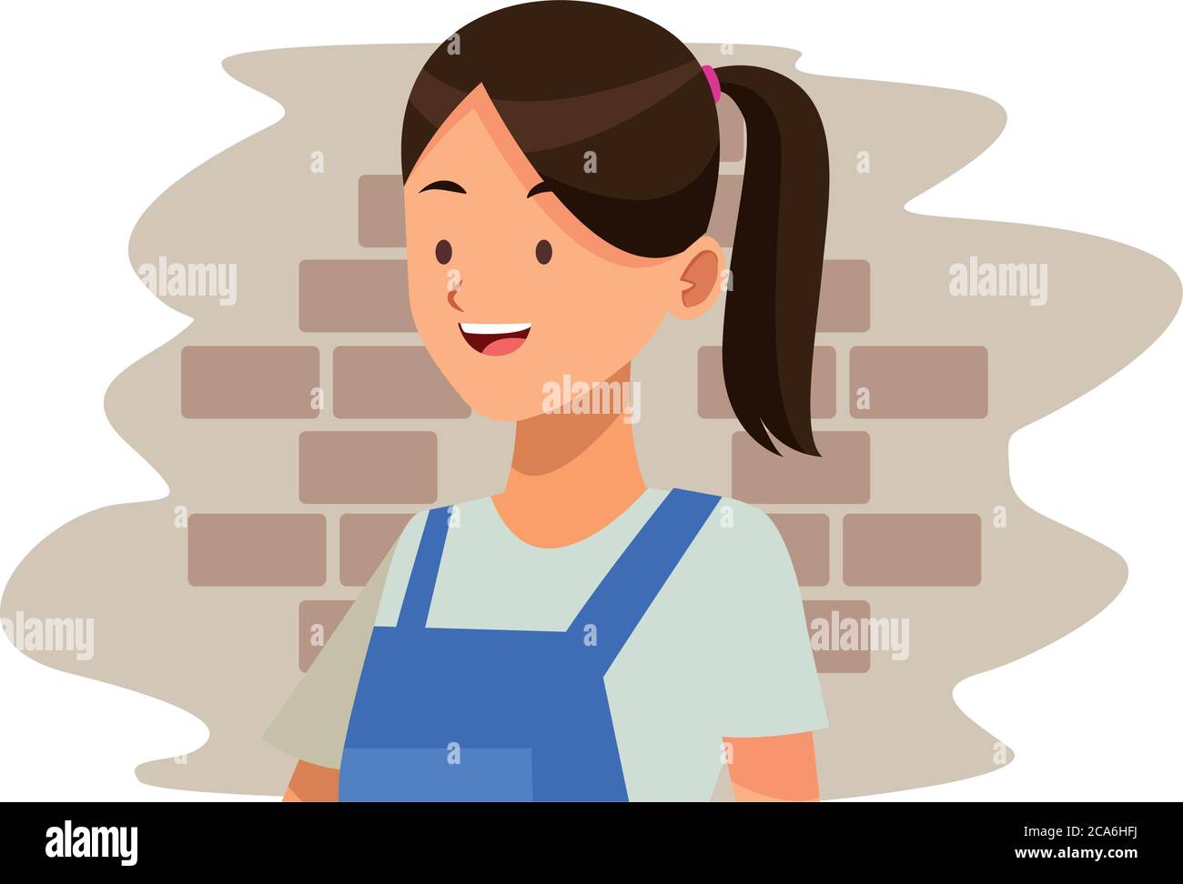 housekeeping female worker avatar character vector illustration design ...