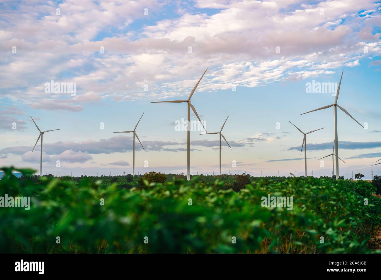 Wind Turbine Farm, Wind Energy Concept Stock Photo - Alamy