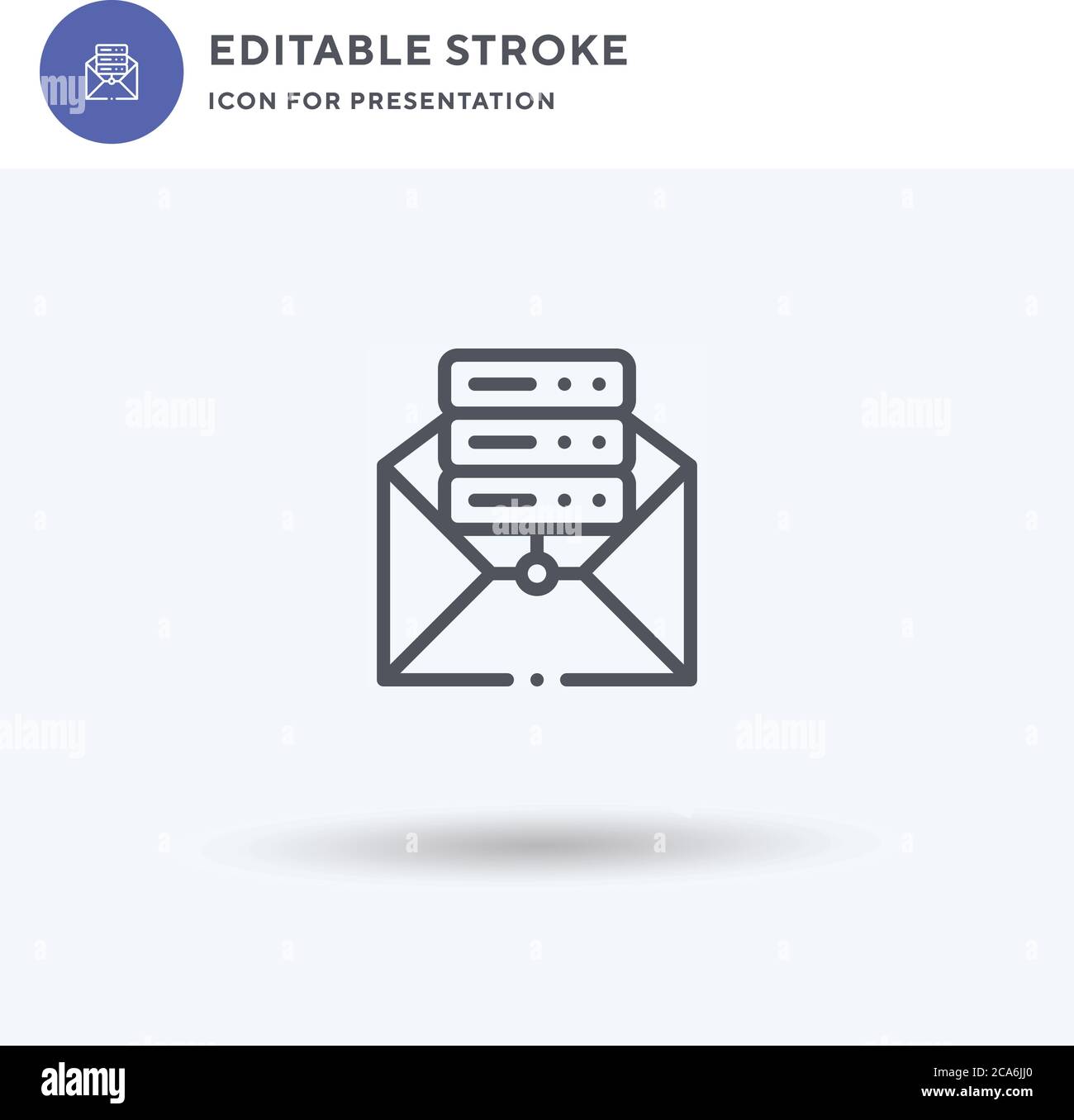 Newsletter icon vector, filled flat sign, solid pictogram isolated on ...