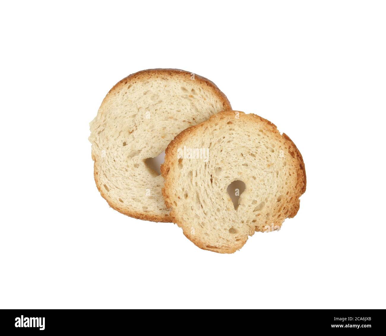 Bake rolls. Mini bread chips isolated on white background. Round bread ...