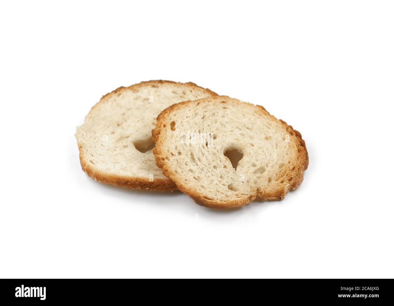 Bake rolls. Mini bread chips isolated on white background. Round bread ...