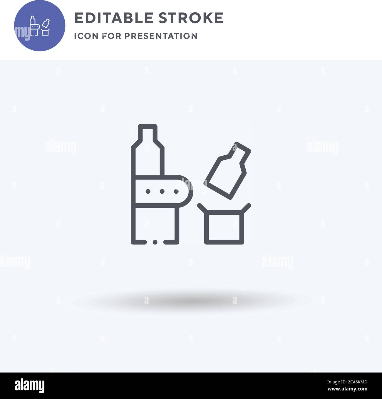 Production icon vector, filled flat sign, solid pictogram isolated on ...