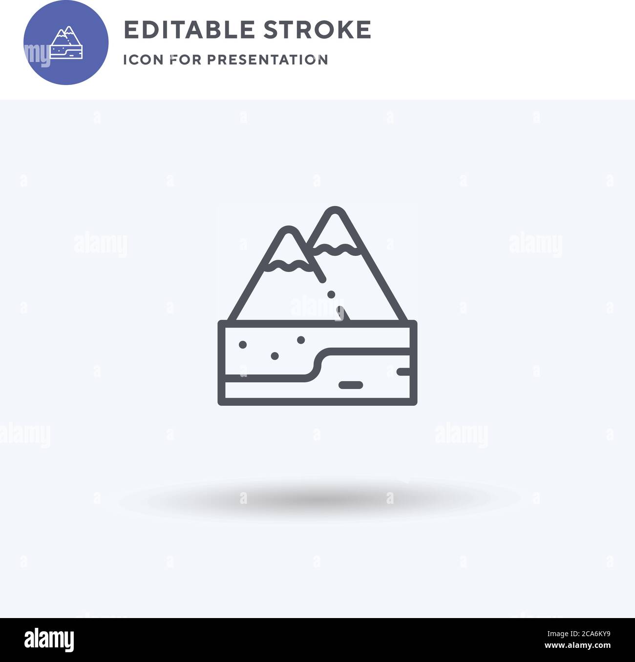 Alps icon vector, filled flat sign, solid pictogram isolated on white ...