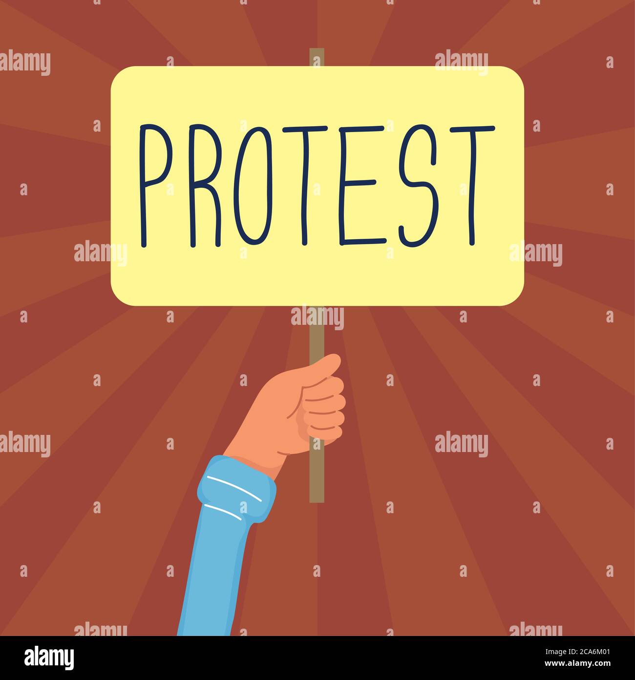 hand holding protest banner icon vector illustration design Stock ...