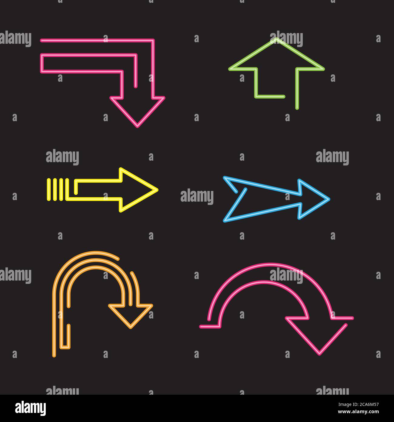 Bright glow blue arrows vector hi-res stock photography and images - Alamy