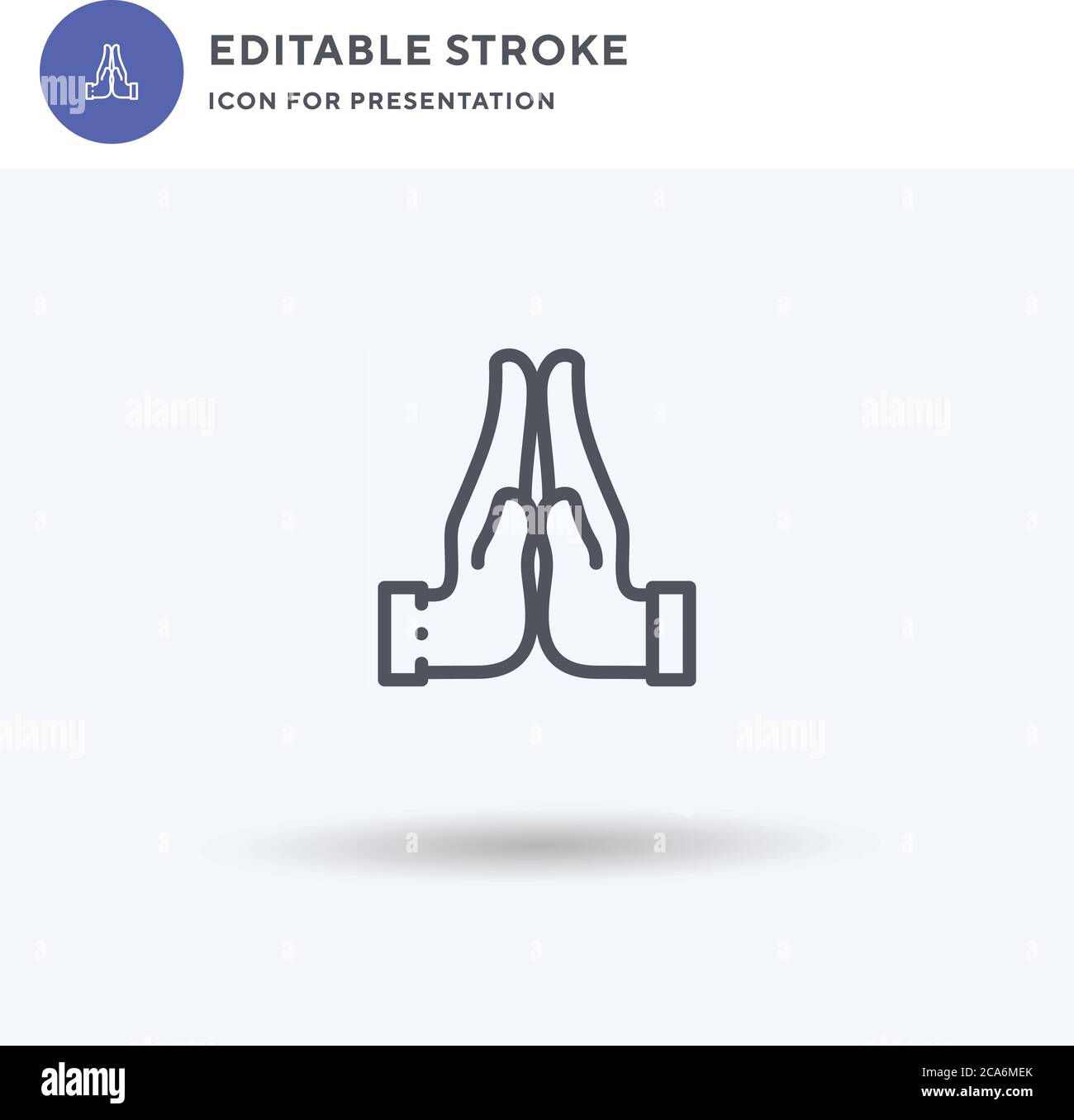 Pray icon vector, filled flat sign, solid pictogram isolated on white ...