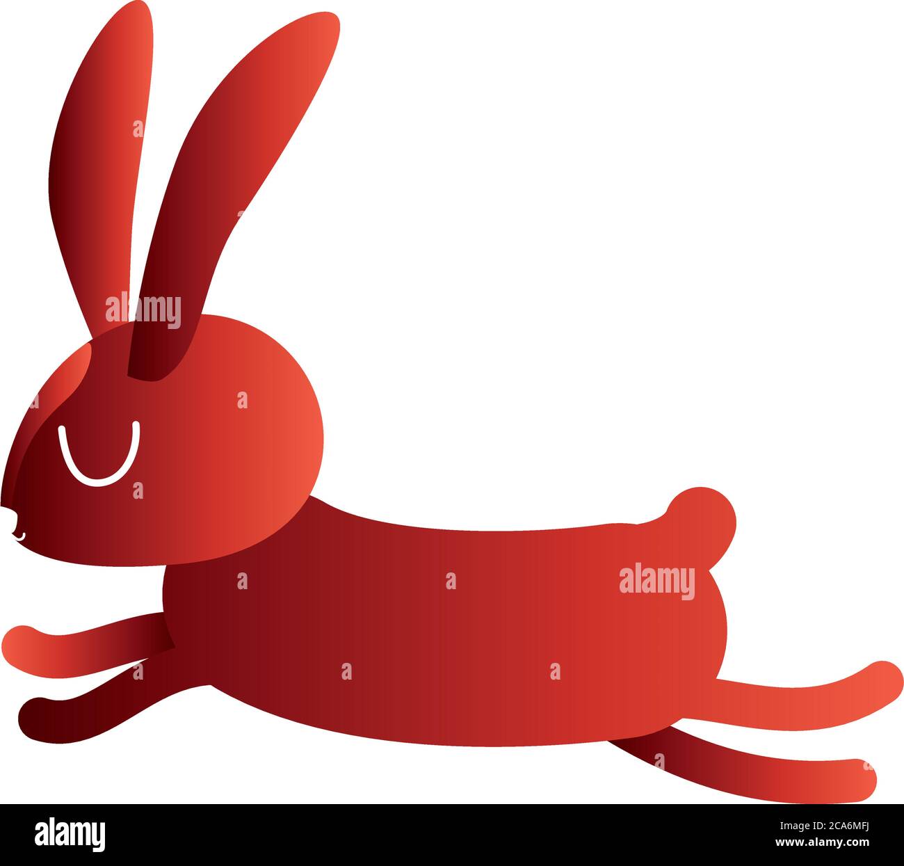Cute red rabbit cartoon jumping design, Animal zoo life nature and ...