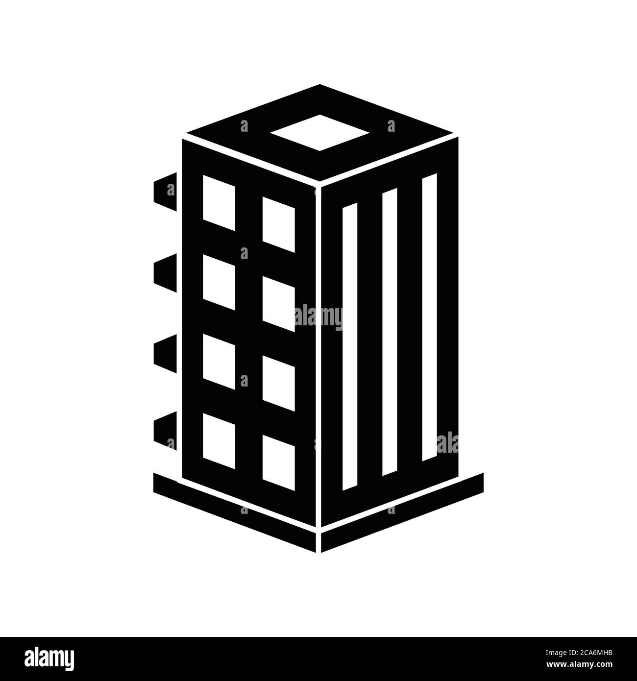 Tall building in center Stock Vector Images - Alamy