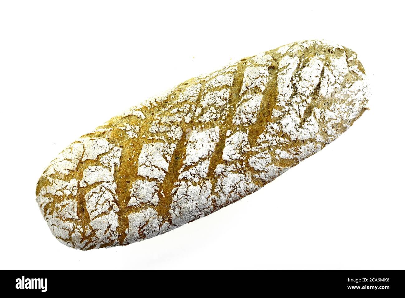 loaf of bread isolated on white background Stock Photo - Alamy