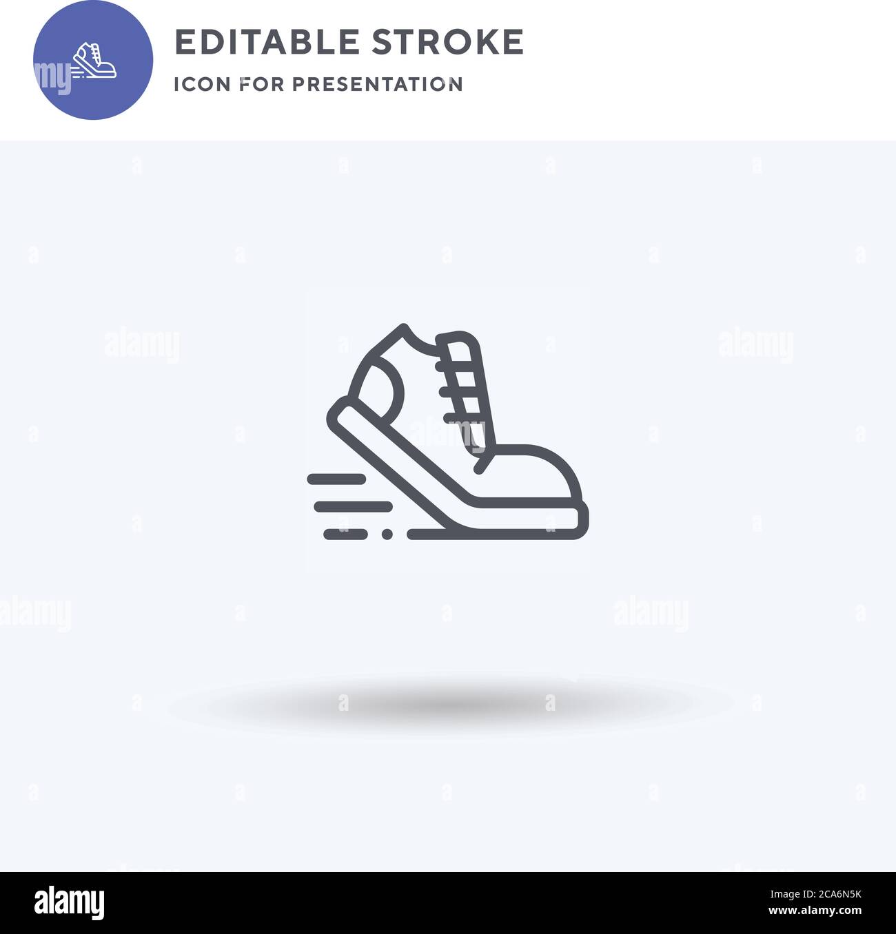Running Shoe icon vector, filled flat sign, solid pictogram isolated on ...