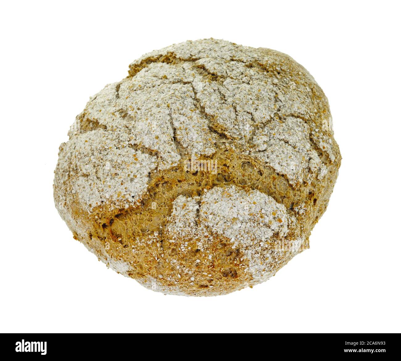 Traditional homemade round bread isolated on a white background Stock ...