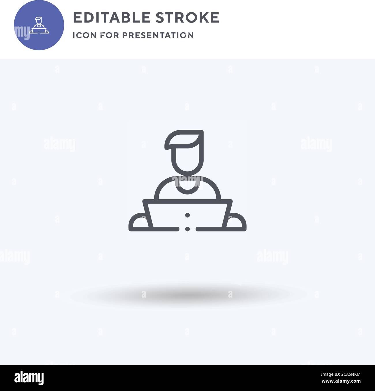 Teleworking icon vector, filled flat sign, solid pictogram isolated on ...