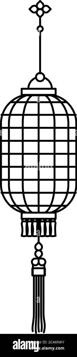 Chinese hanging lantern outdoors Stock Vector Images - Alamy