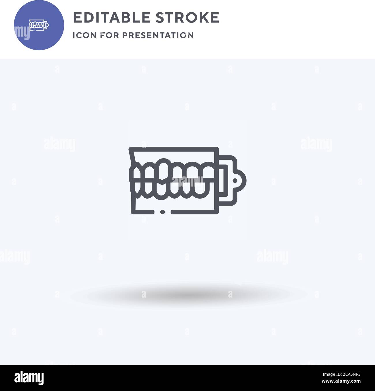 Jaw icon vector, filled flat sign, solid pictogram isolated on white ...