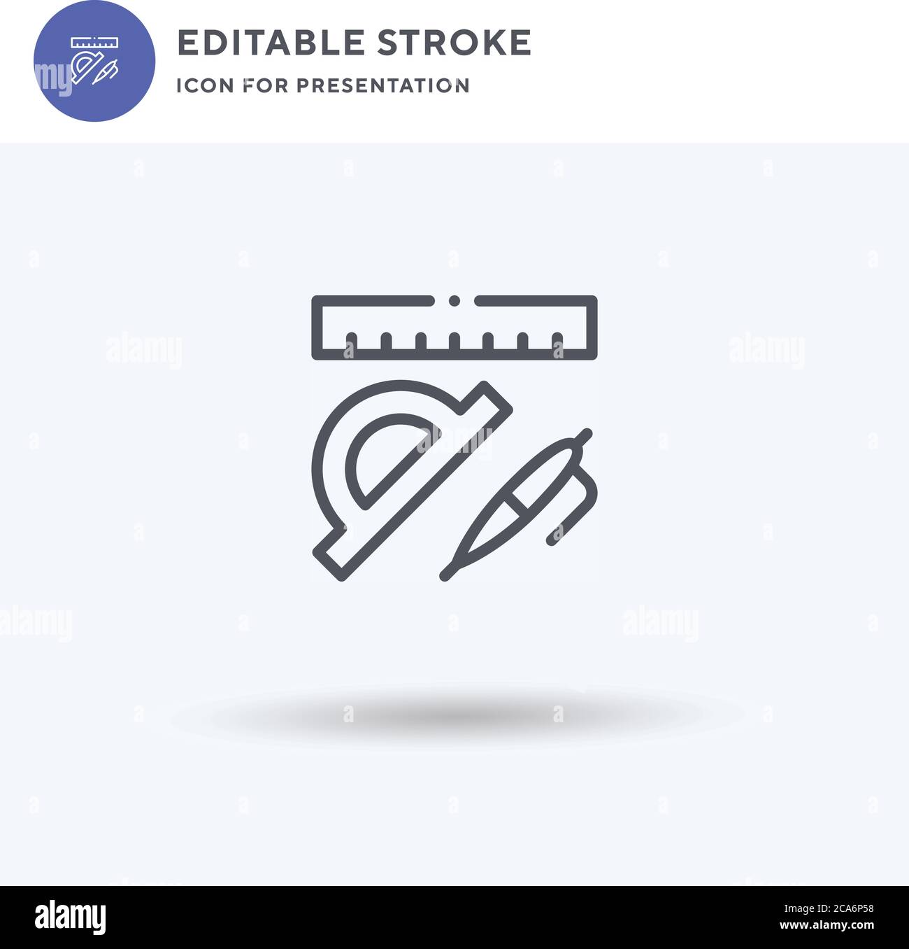 Ruler icon vector, filled flat sign, solid pictogram isolated on white ...