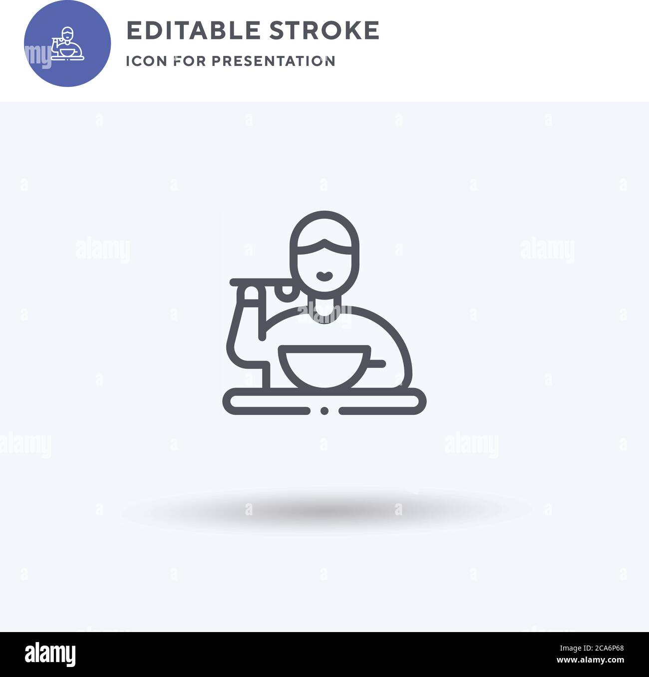 Eat icon vector, filled flat sign, solid pictogram isolated on white ...