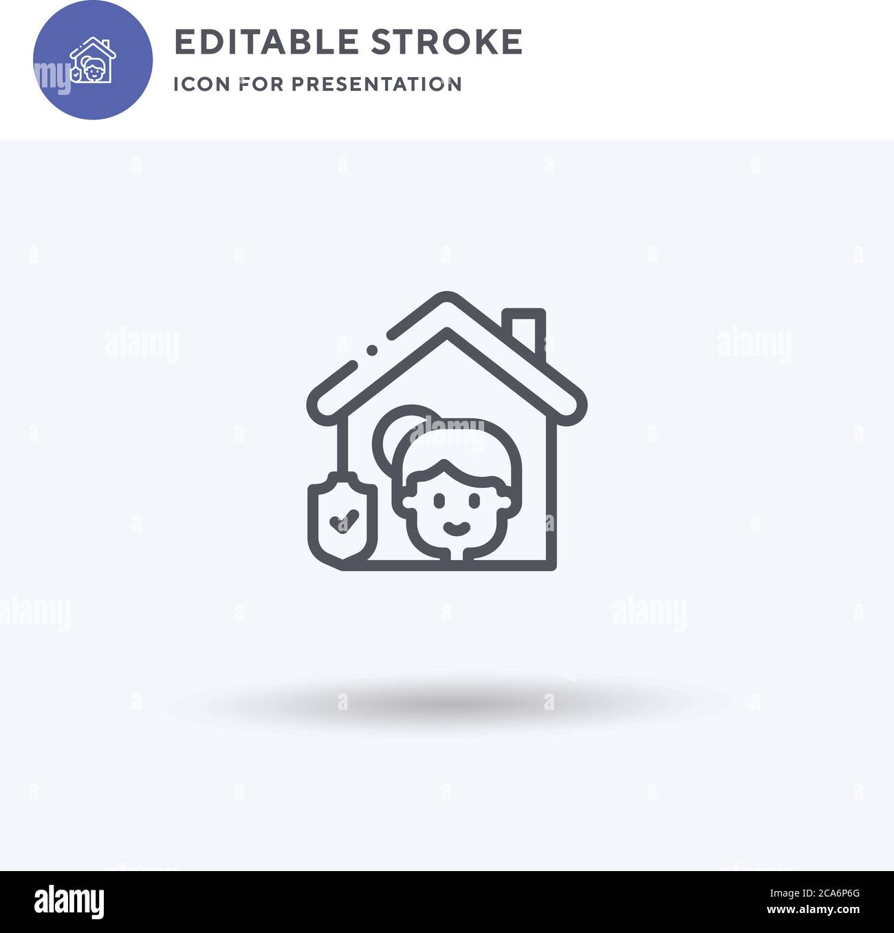 Stay Home icon vector, filled flat sign, solid pictogram isolated on ...