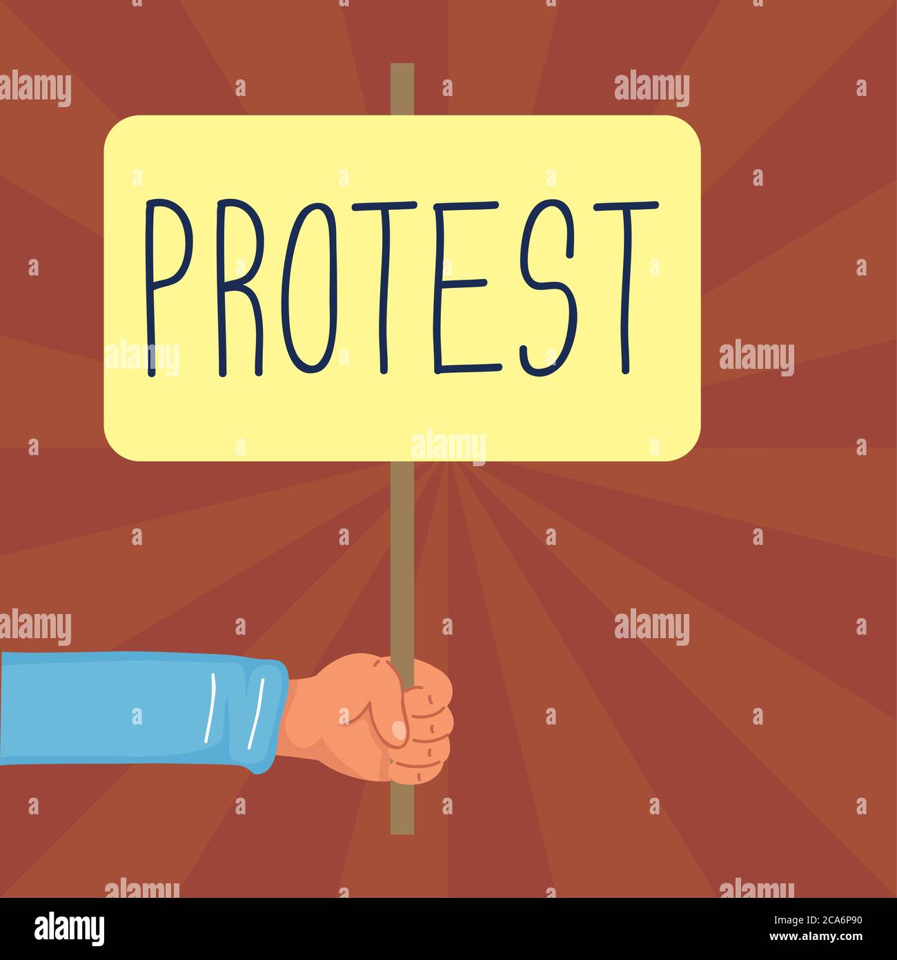 hand holding protest banner icon vector illustration design Stock ...