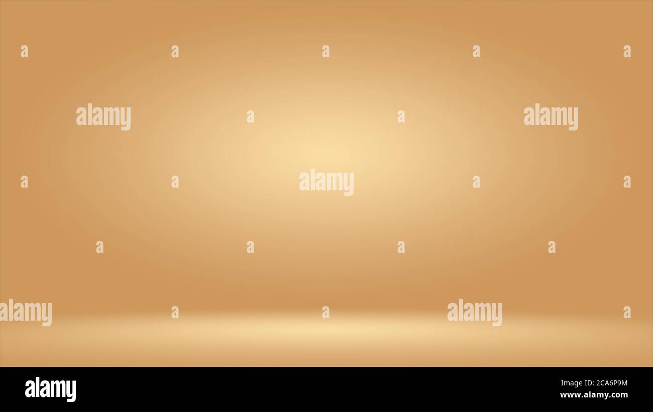 Abstract light brown gradient background empty space studio room for ...