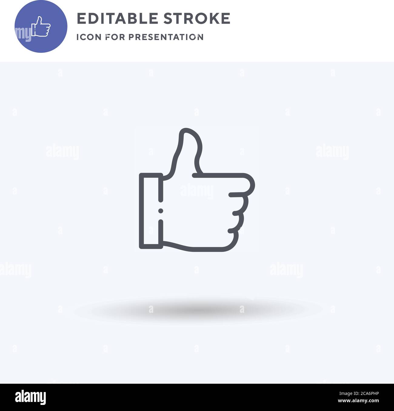 Thumb Up icon vector, filled flat sign, solid pictogram isolated on ...