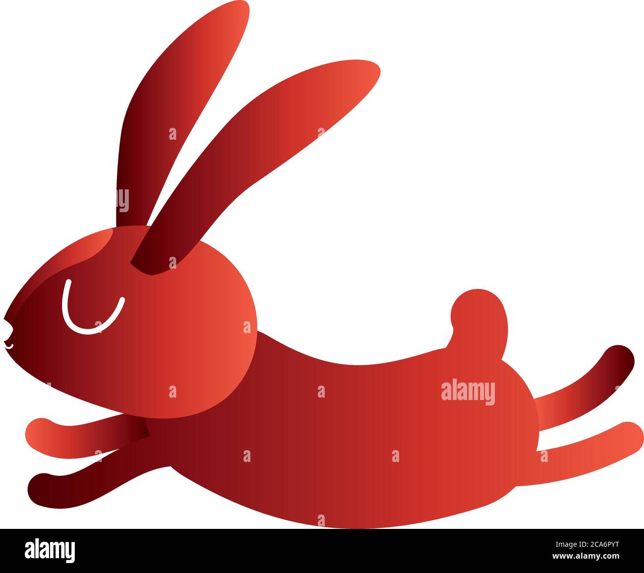 Cute red rabbit cartoon jumping design, Animal zoo life nature and ...