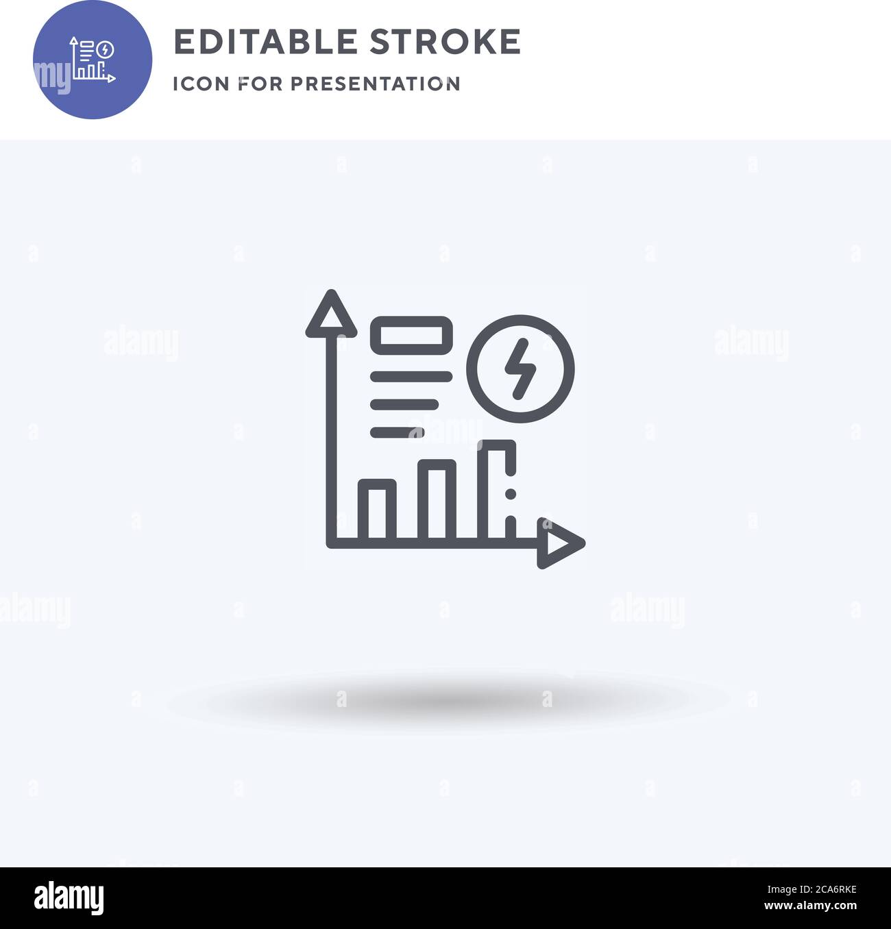 Energy Costs icon vector, filled flat sign, solid pictogram isolated on ...