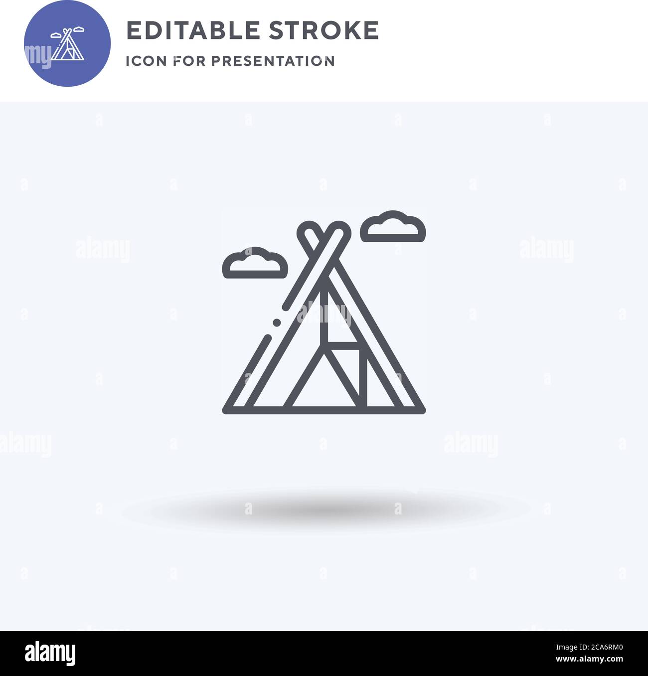 Camp icon vector, filled flat sign, solid pictogram isolated on white ...