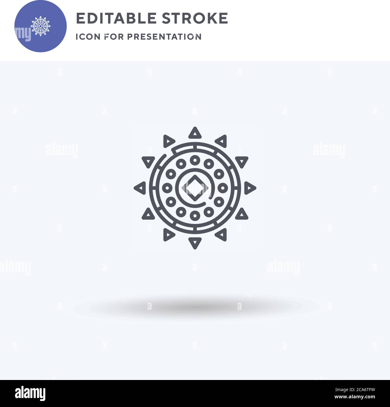 Mayan icon vector, filled flat sign, solid pictogram isolated on white ...