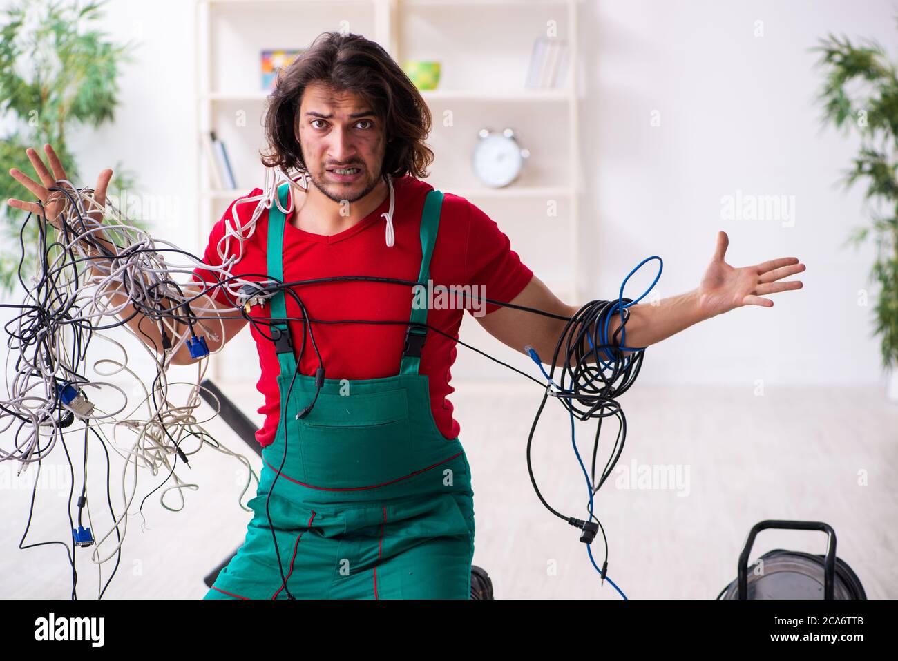 Electrician in trouble hi-res stock photography and images - Alamy