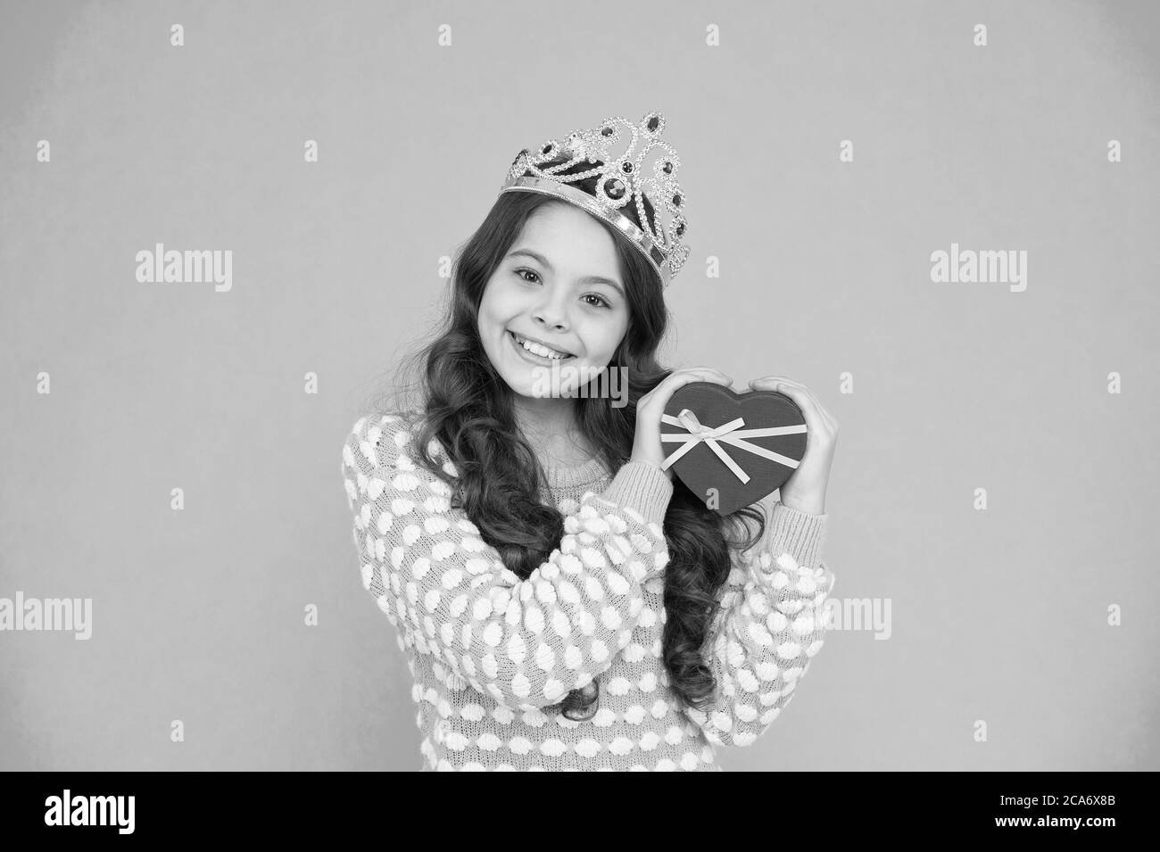 my first prize. gift with love. happy valentines day. child with heart ...