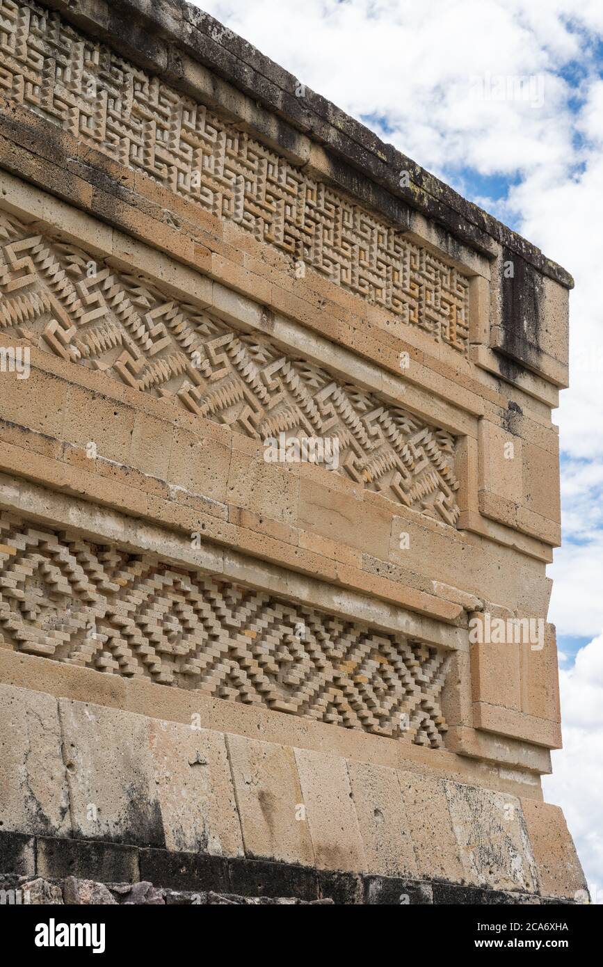 Detail of the stone fretwork panels on the Palace, Building 7, in the ...