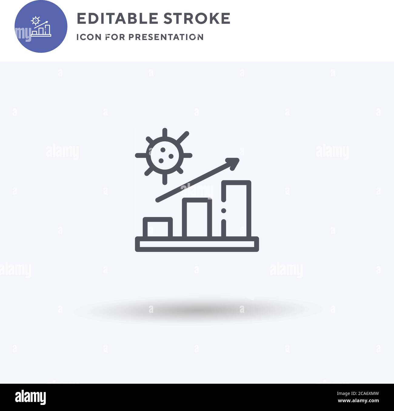 Graph icon vector, filled flat sign, solid pictogram isolated on white ...