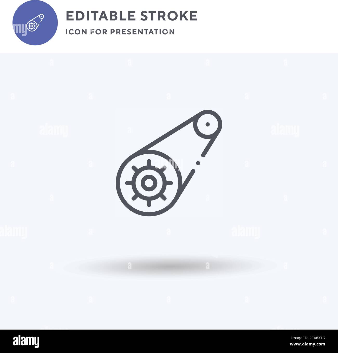 Timing Belt icon vector, filled flat sign, solid pictogram isolated on ...