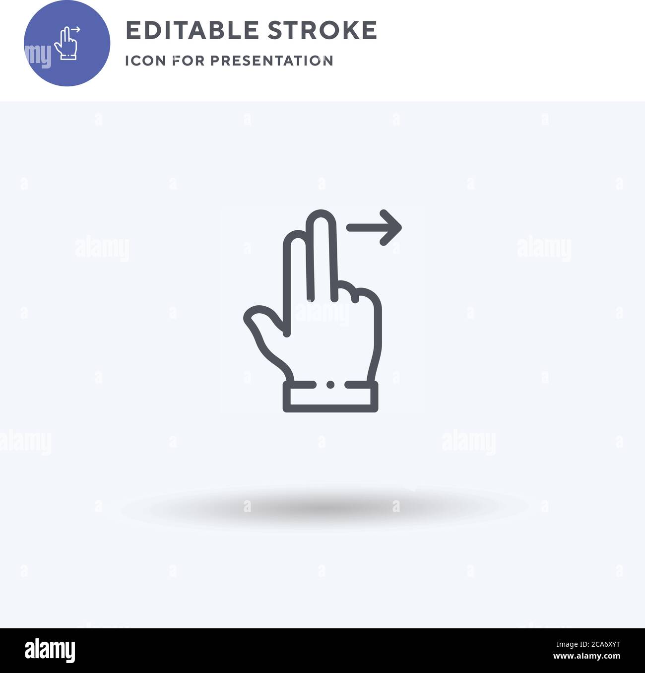 Swipe icon vector, filled flat sign, solid pictogram isolated on white ...