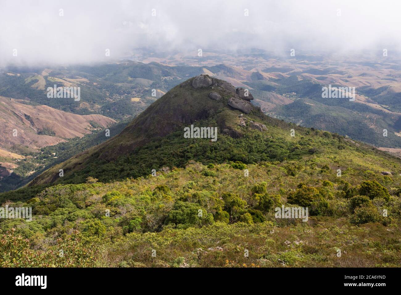 Beautiful view of green rainforest mountains near Rio de Janeiro ...