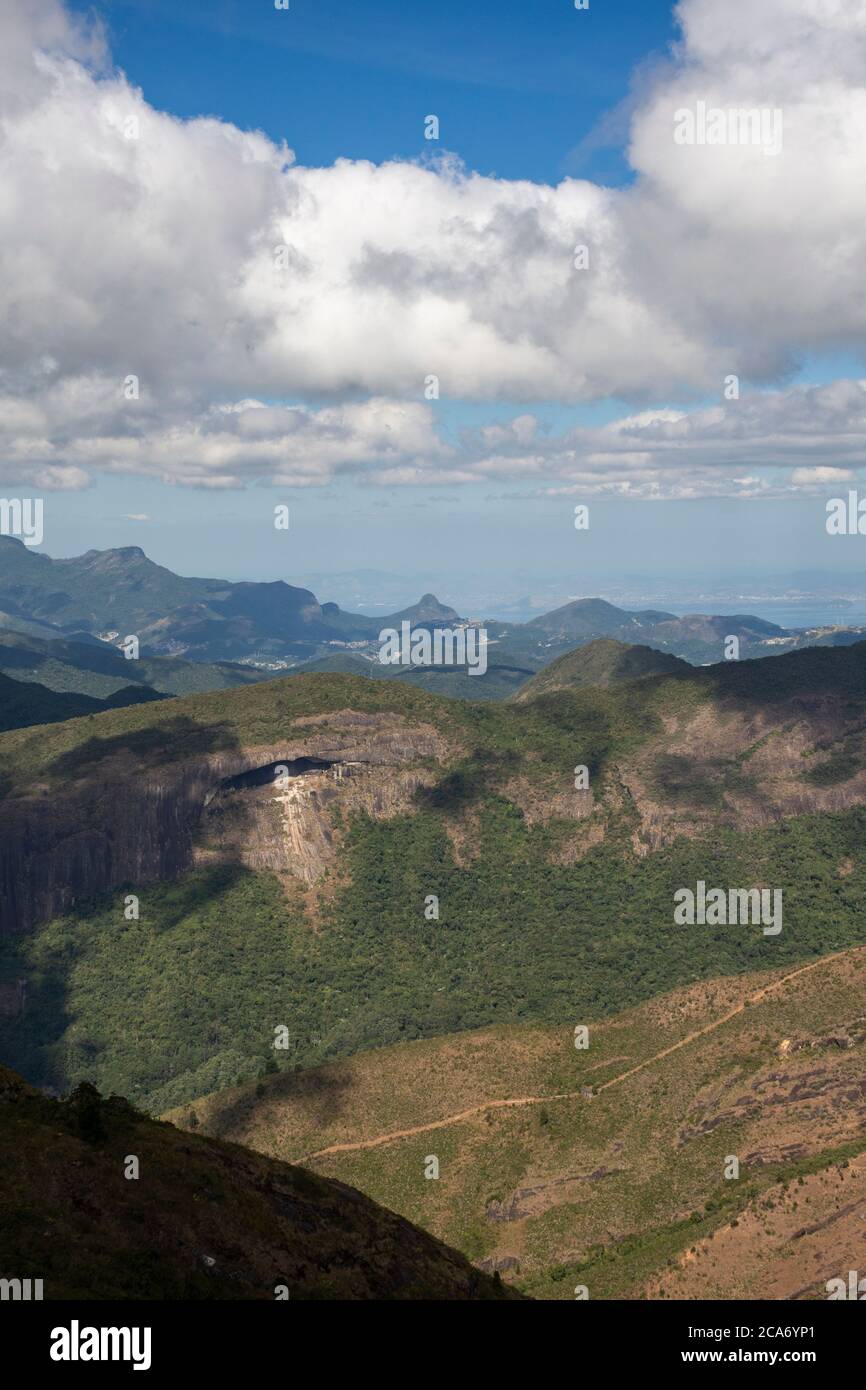 Beautiful view of green rainforest mountains near Rio de Janeiro ...