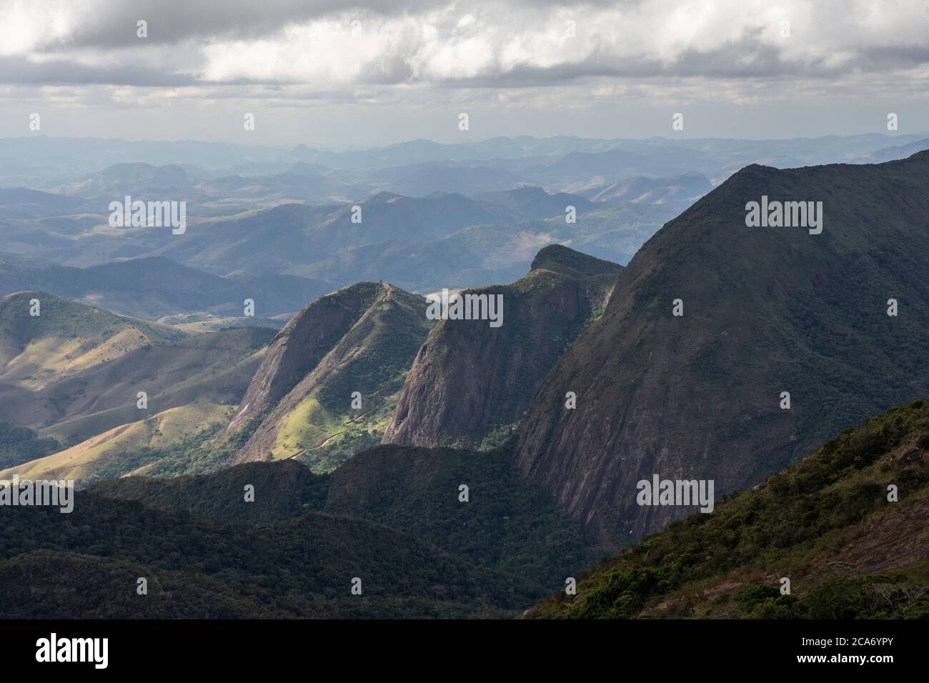 Beautiful view of green rainforest mountains near Rio de Janeiro ...
