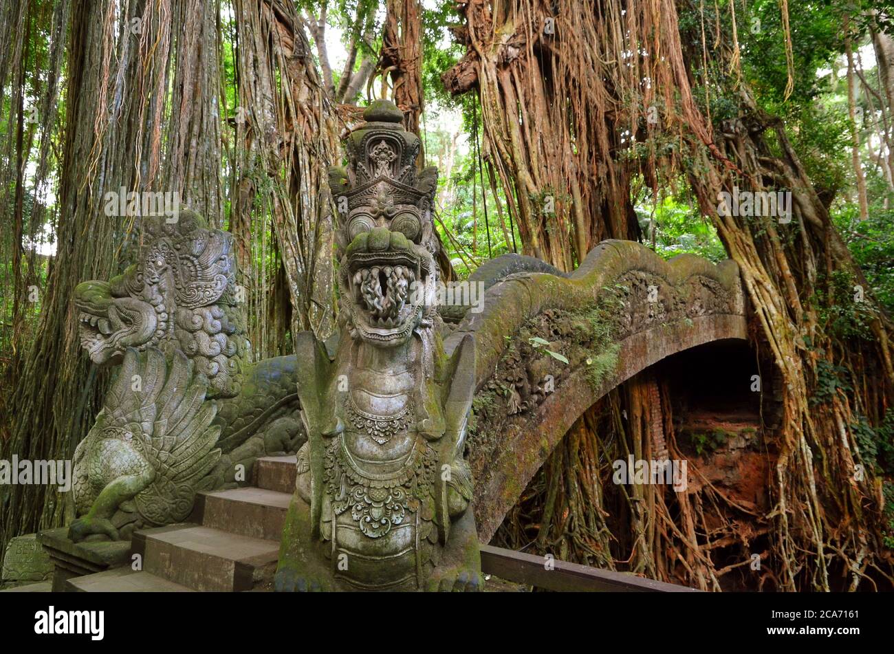 Monkey Bridge Ubad Bali Stock Photo - Alamy