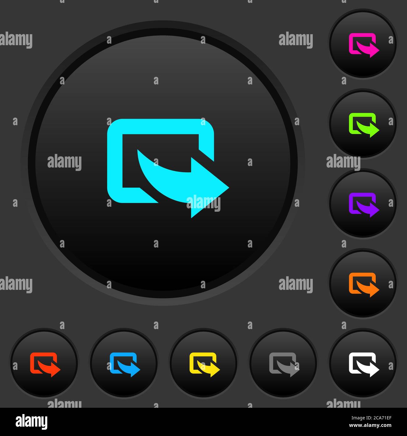 Export symbol with bottom right arrow dark push buttons with vivid ...